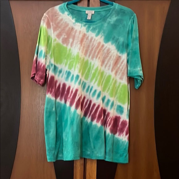 LOGO by Lori Goldstein | Tops | 2logo Short Sleeve Tiedye Multicolor ...